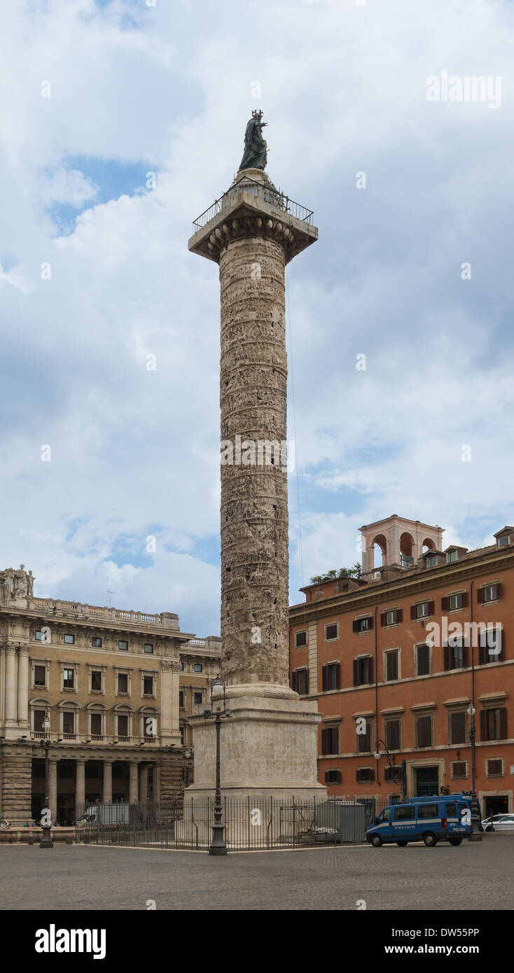 The column of Marcus Aurelius, Rome, Italy Stock Photo - Alamy