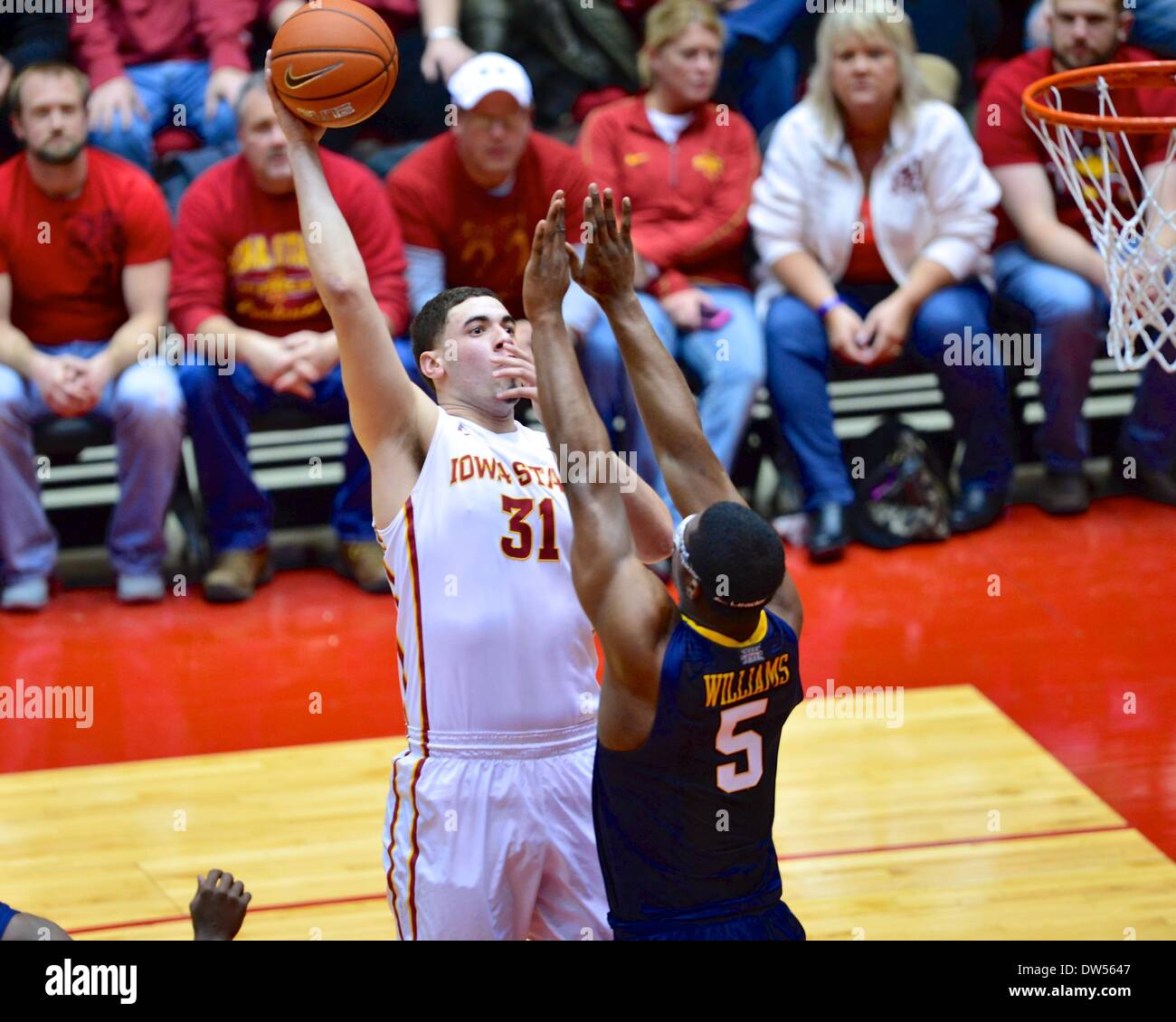 Ames, Iowa, USA. 26th Feb, 2014. February 26th., 2014: Iowa State #31 ...