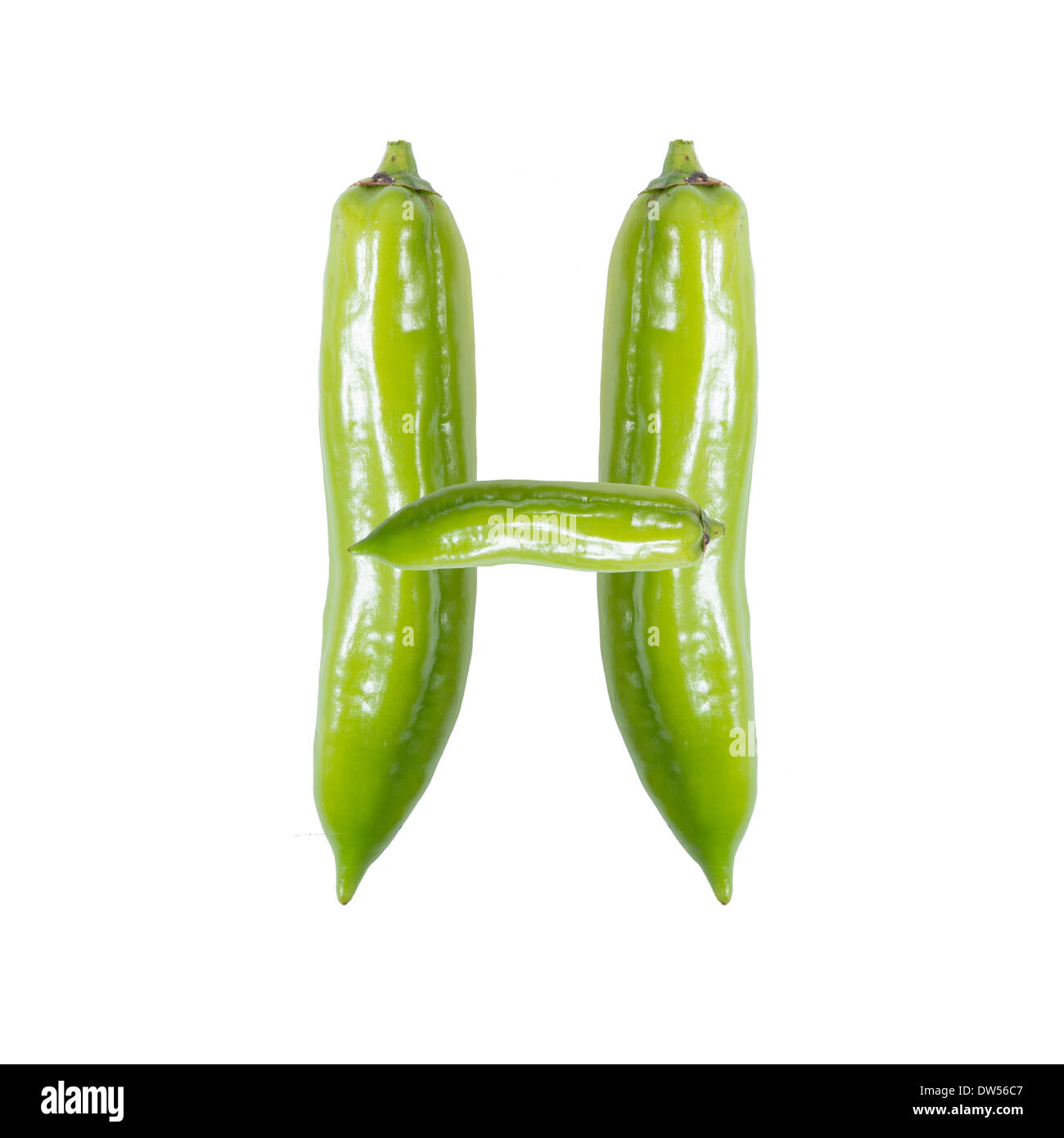 Chili composed of letters isolated on white background Stock Photo - Alamy