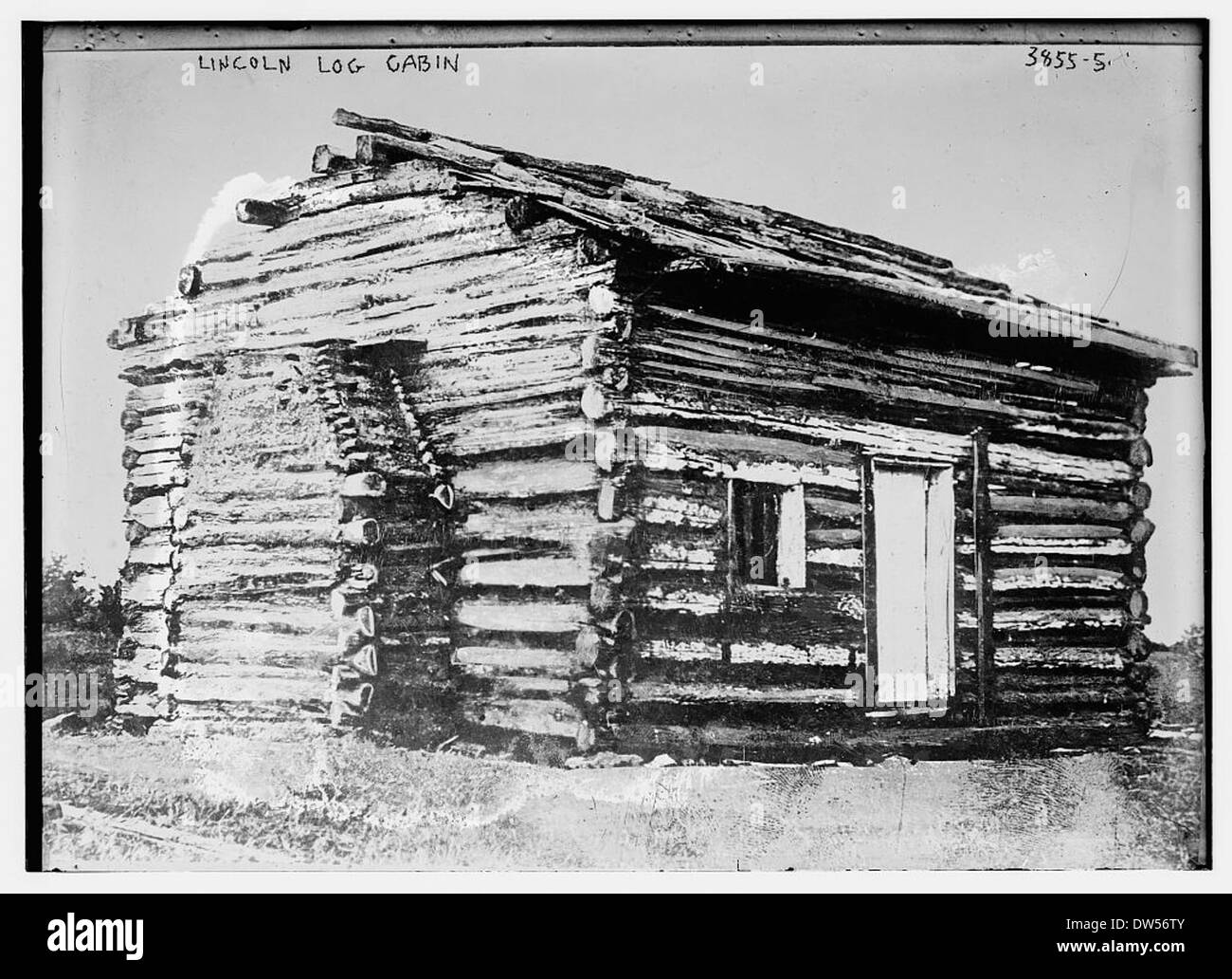 This image showcases a Lincoln Log Cabin, an iconic symbol of early ...
