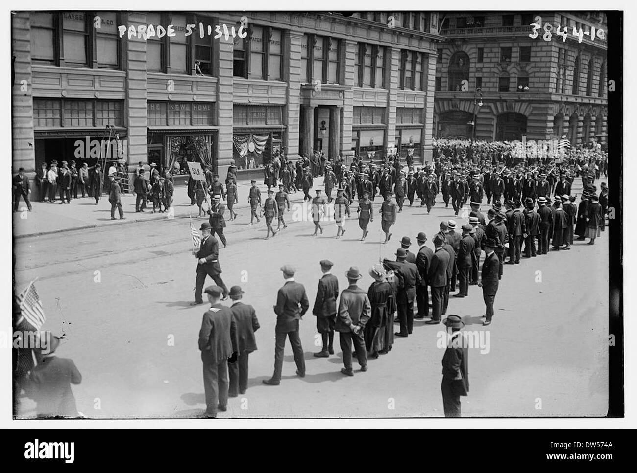 This vintage photograph from the Library of Congress captures a parade ...