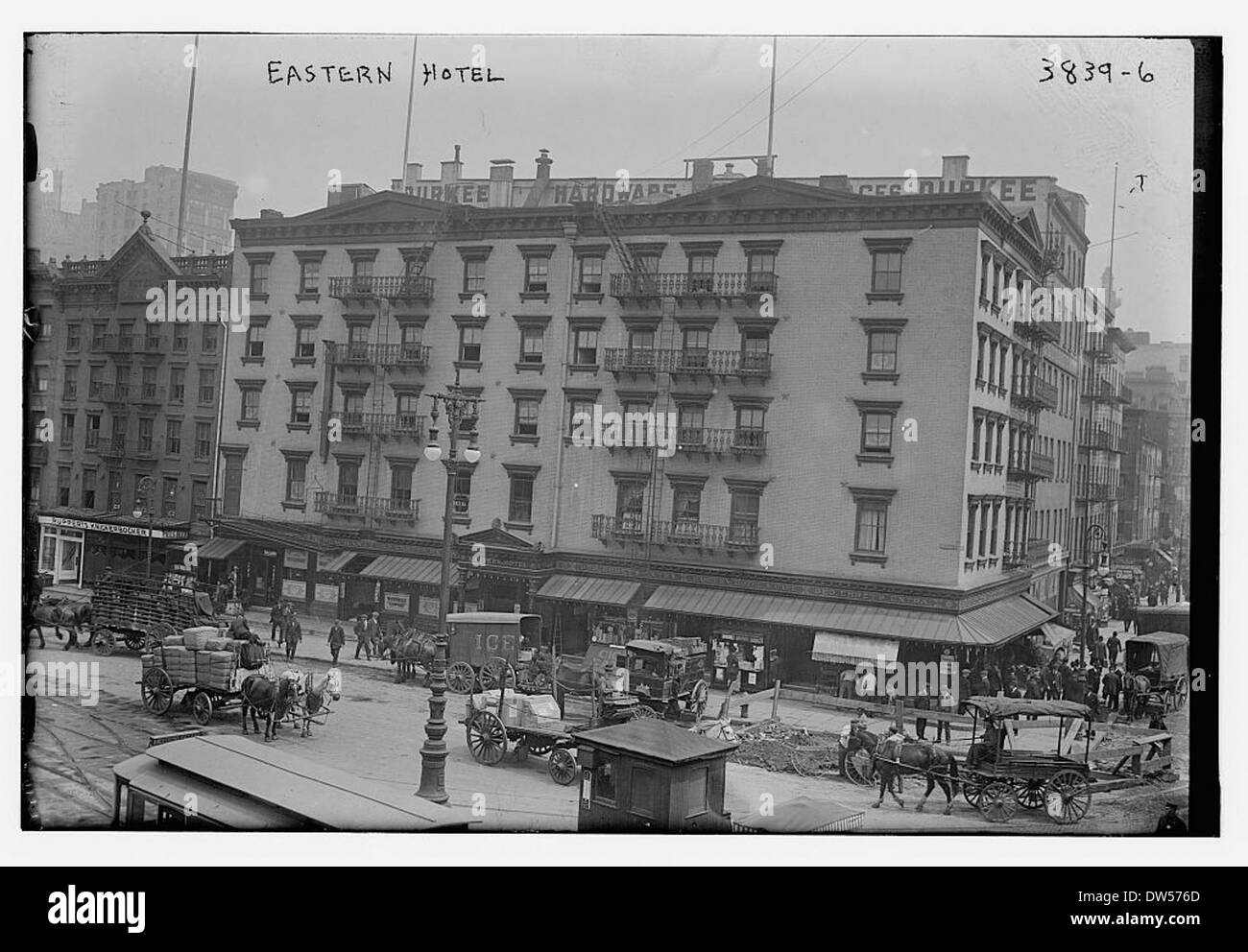 The Eastern Hotel, shown in this historical photograph from the Library ...