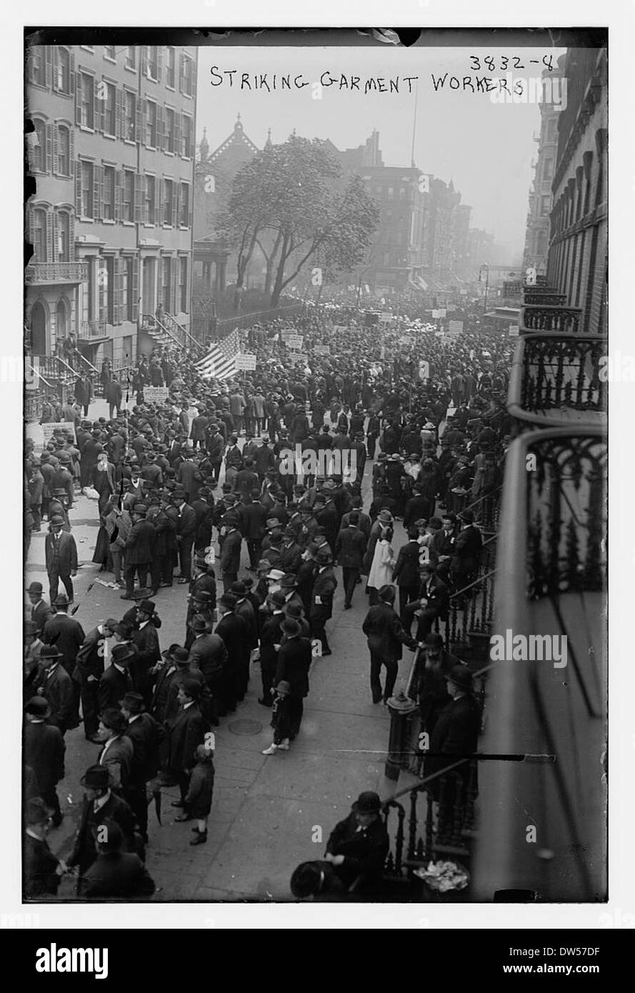 This historic photograph from the Library of Congress shows garment ...