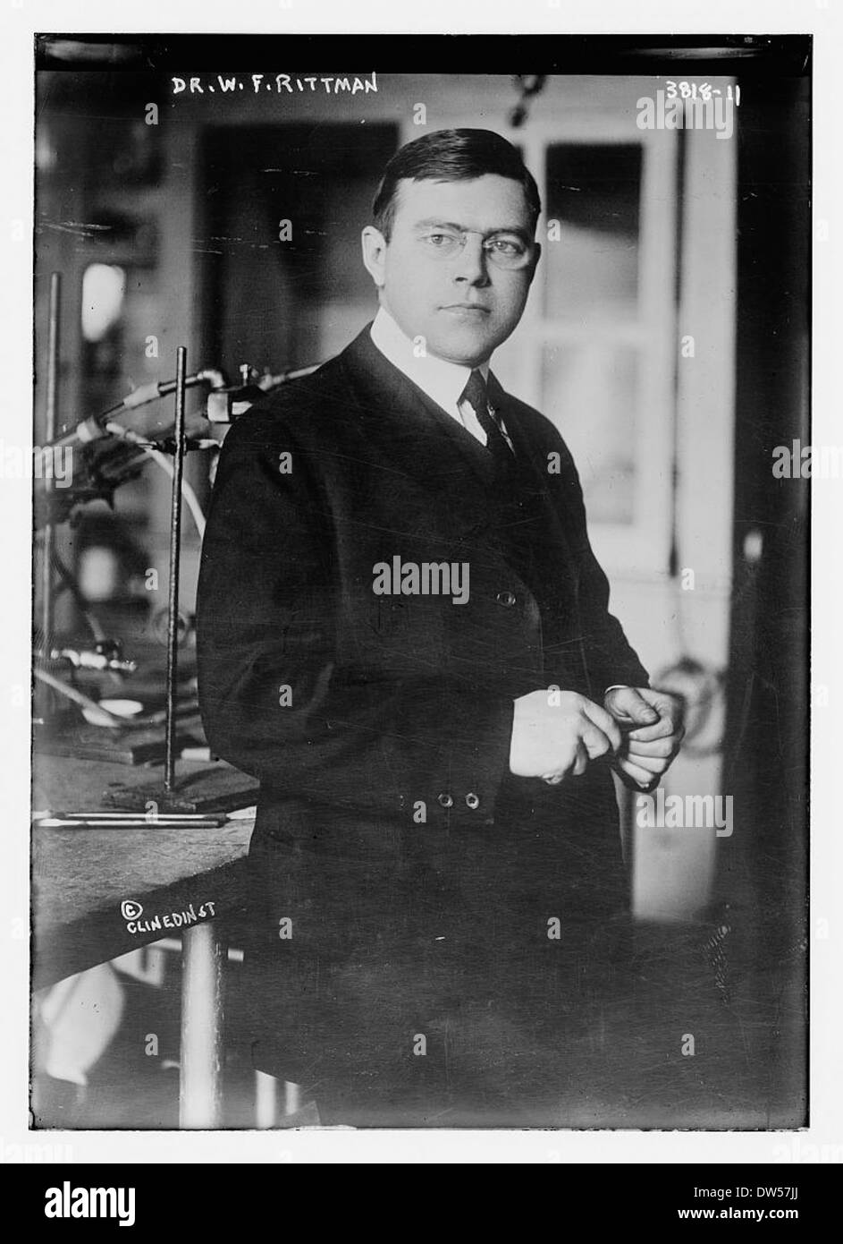 This vintage photograph captures Dr. W.F. Rittman, a significant figure ...