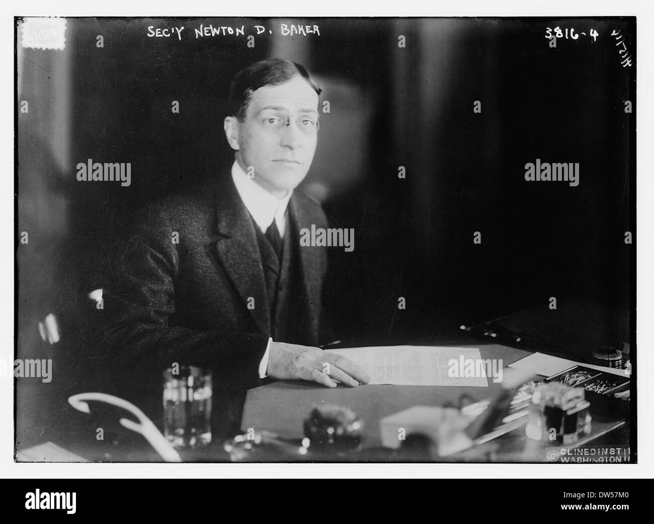 This photograph features Secretary Newton D. Baker, a key figure in U.S ...