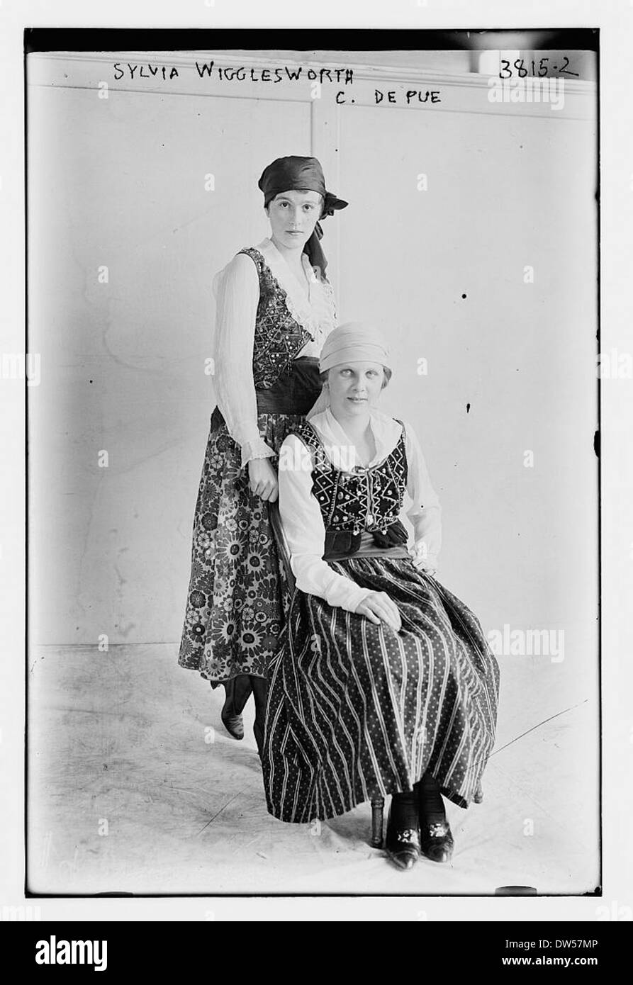 This image captures Sylvia Wigglesworth and C. DePue, showcasing two ...