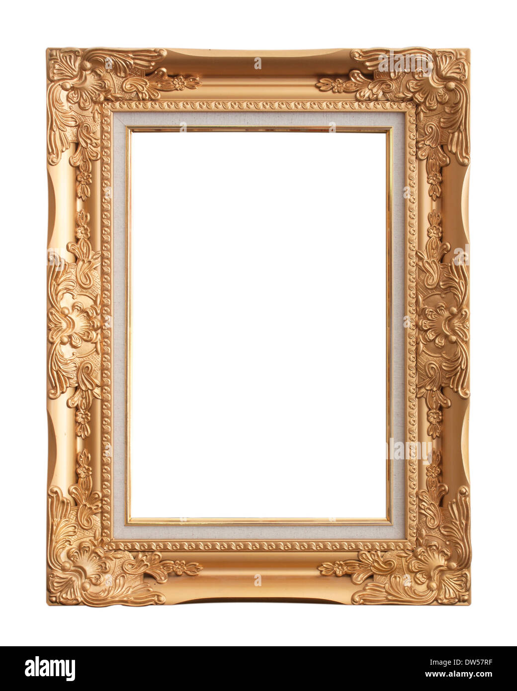 Old Antique gold frame Isolated Decorative Carved Wood Stand Antique ...