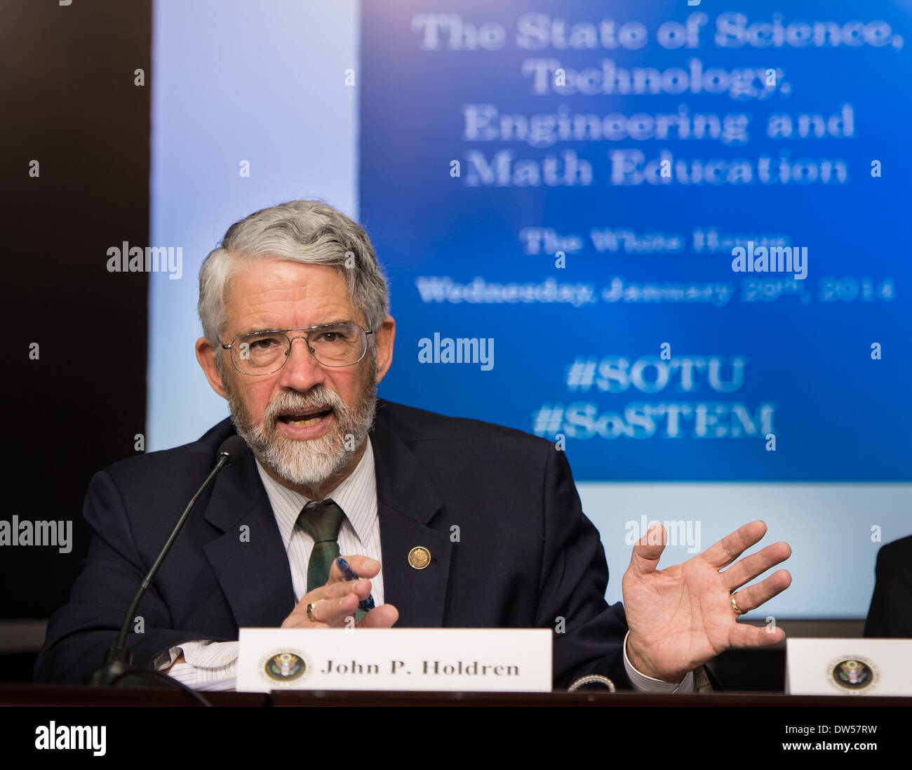 Dr. John Holdren delivered the State of STEM (SoSTEM) address at the ...