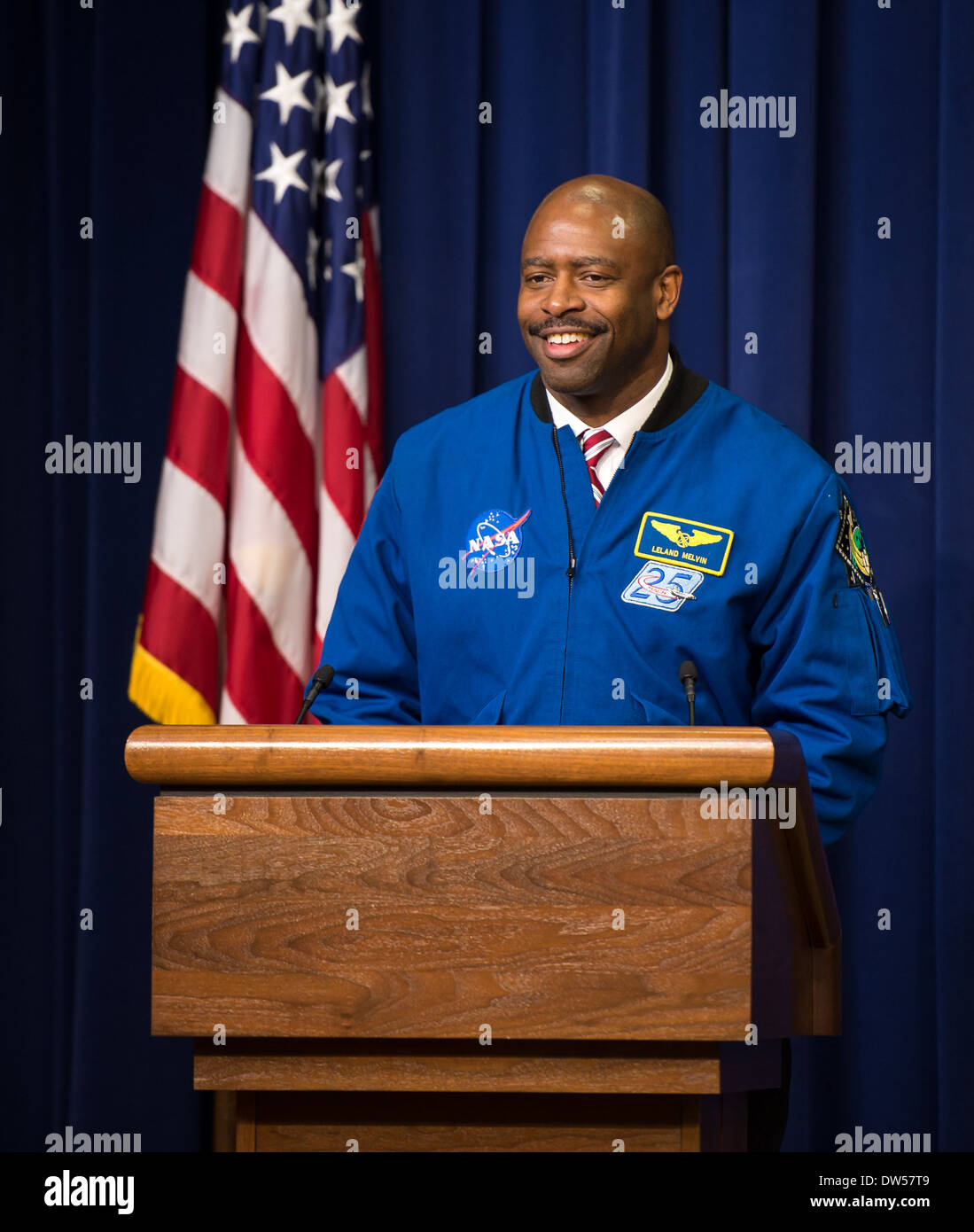 Leland Melvin delivers the State of STEM (SoSTEM) address at the White ...