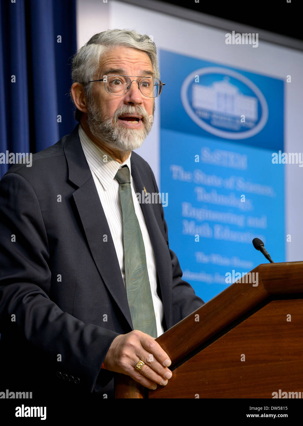 Dr. John Holdren delivers the State of STEM (SoSTEM) address at the ...