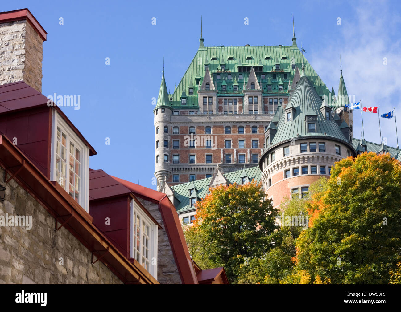 Chateau Frontenac in autumn, Quebec City, Quebec, Canada Stock Photo ...