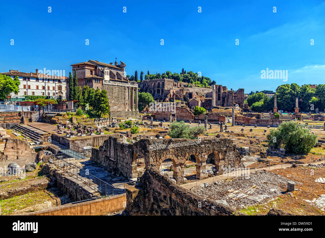 Panorama of the Roman Forum Stock Photo - Alamy