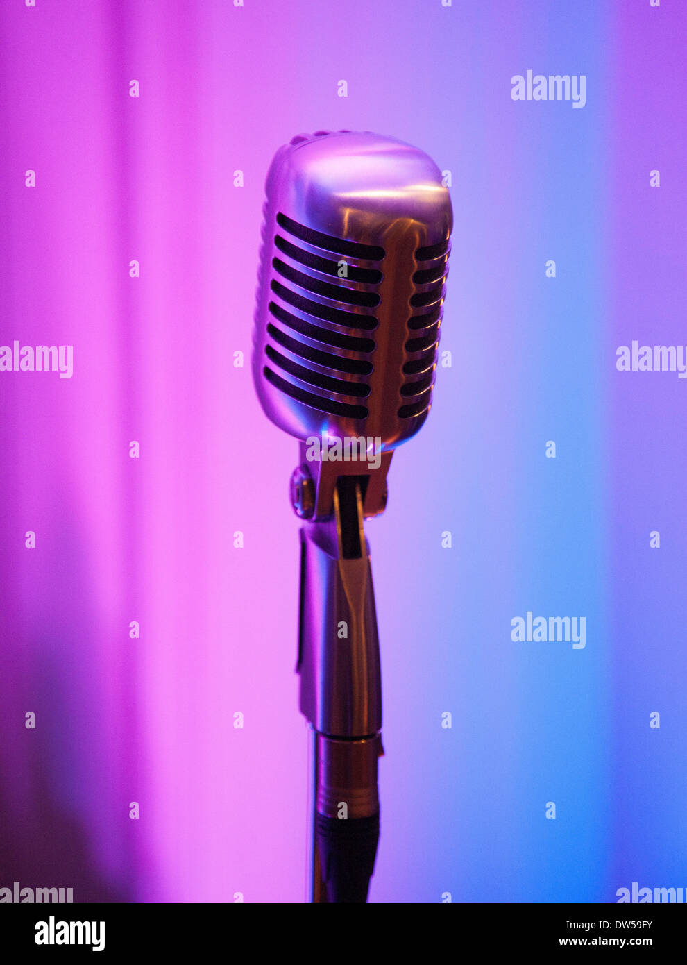 Old fashioned microphone Stock Photo - Alamy