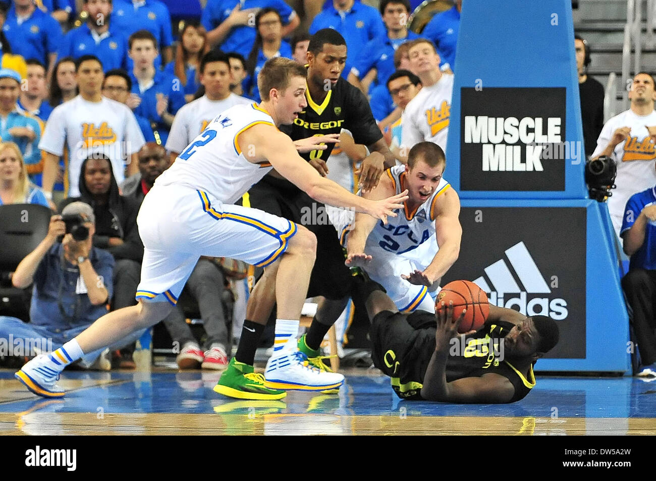 Los Angeles, CA, USA. 27th Feb, 2014. UCLA Bruins forward David Wear ...