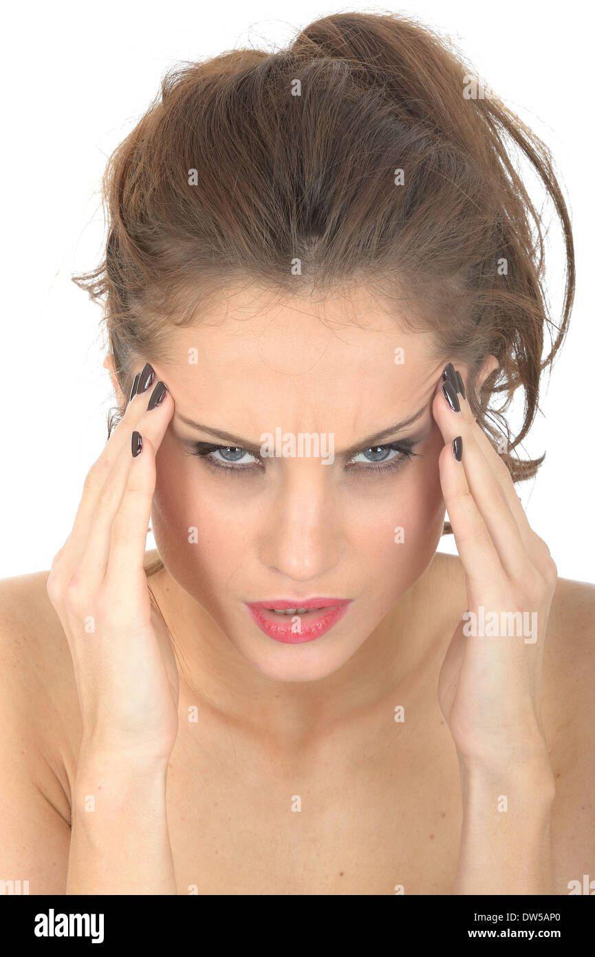 Stressed Tense Angry Young Woman Stock Photo - Alamy