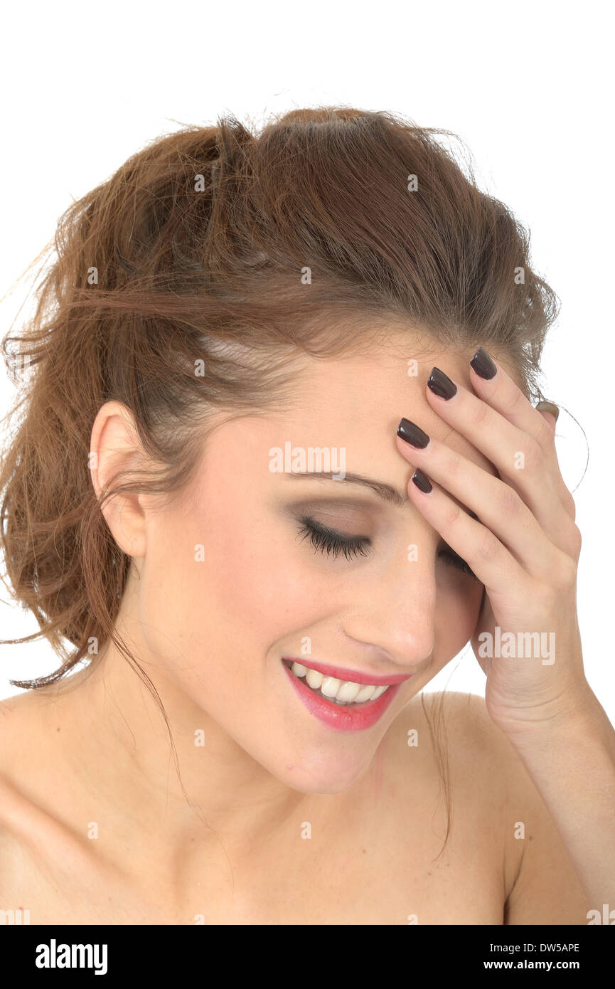 Shocked Embarrassed Young Woman Stock Photo - Alamy