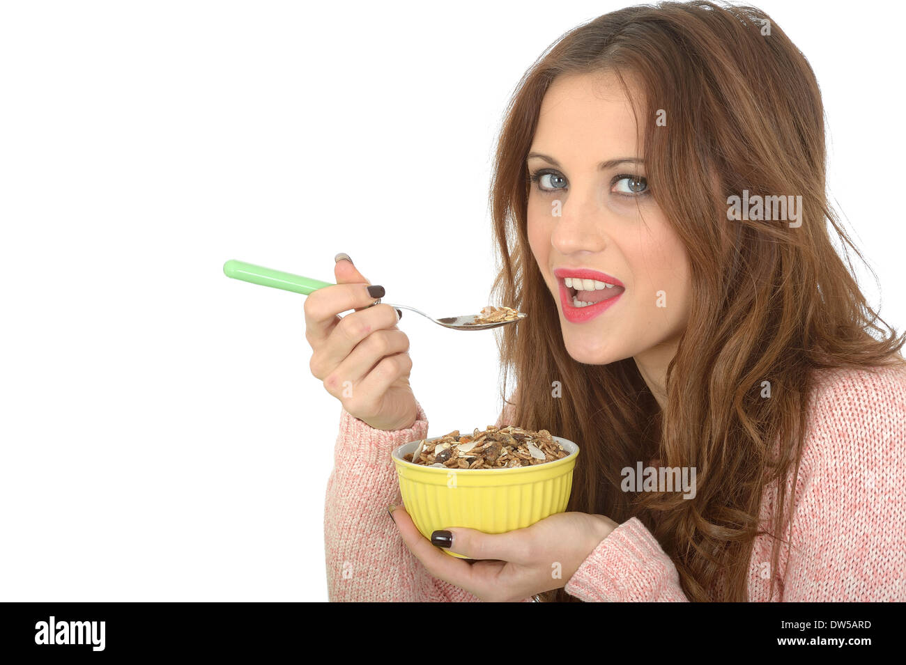 Woman bowl cereal cut out hi-res stock photography and images - Alamy