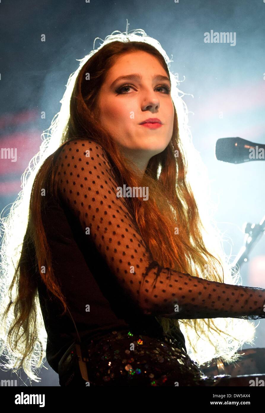 Berlin, Germany. 27th Feb, 2014. English singer Birdy performs in the ...
