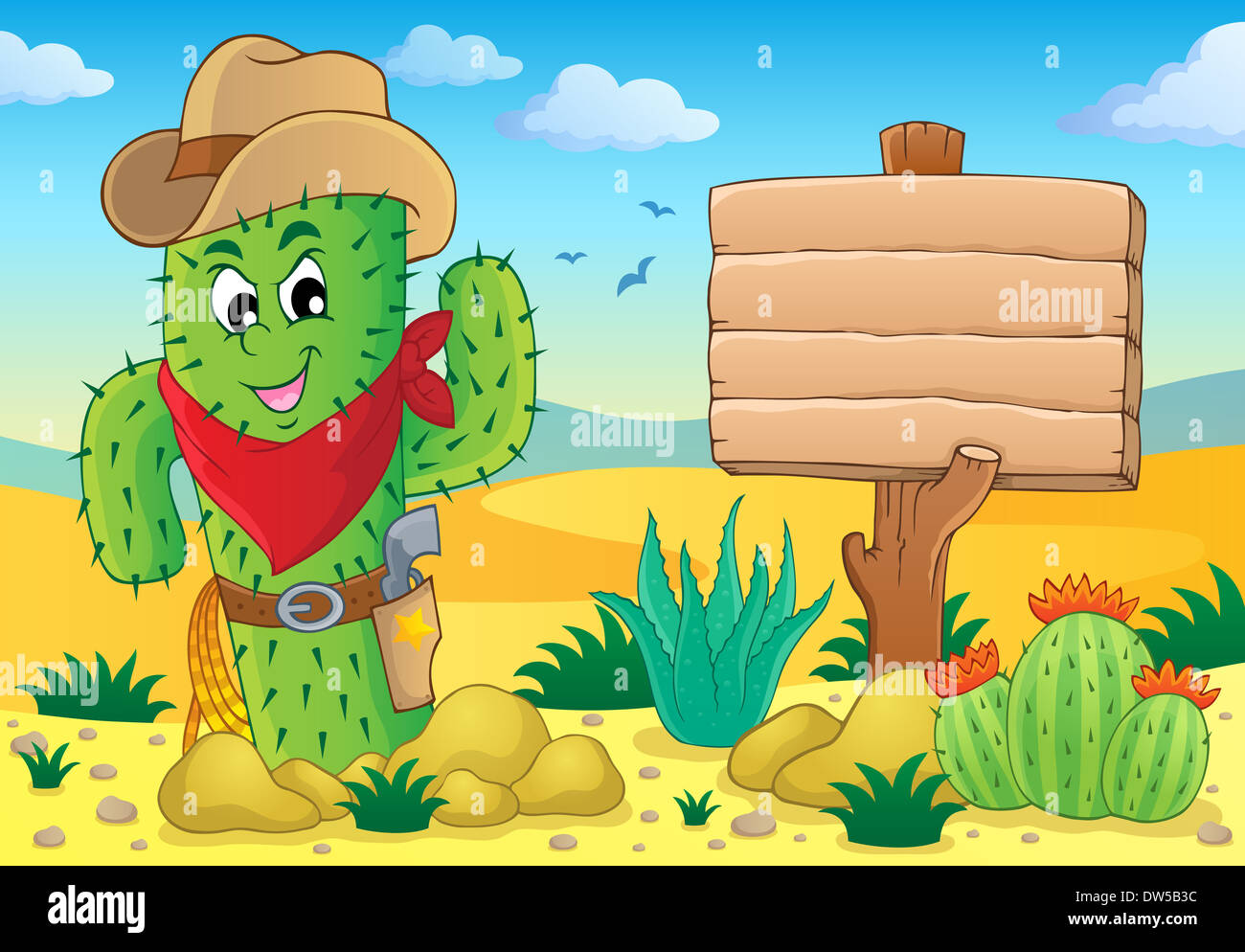 Cactus theme image 5 - picture illustration Stock Photo - Alamy