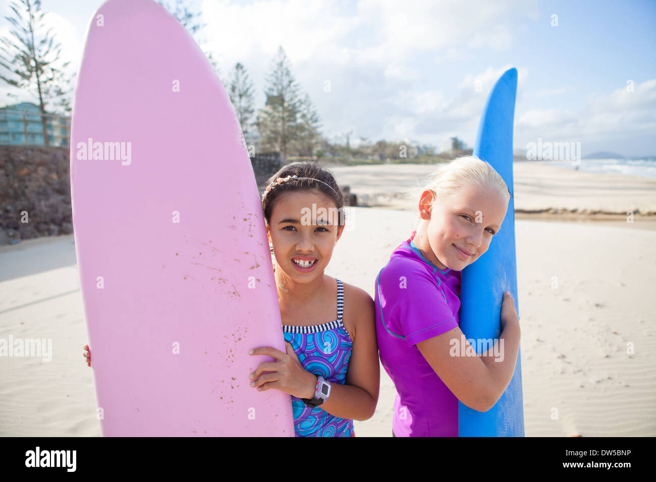 Two girls with surfboard hi-res stock photography and images - Alamy