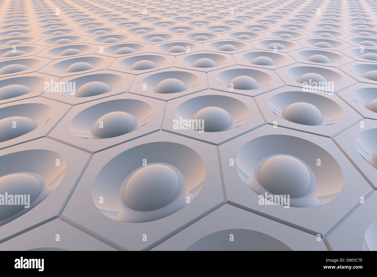 Abstract hexagonal and spherical shape pattern background Stock Photo ...