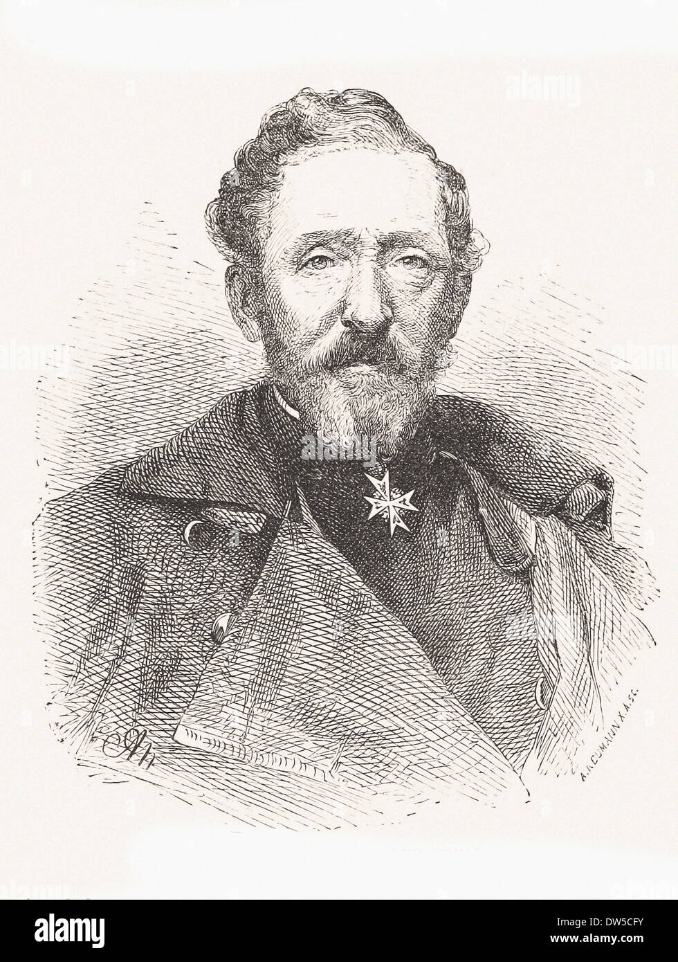 Prussia portrait of lieut general von blumenthal engraving xix th ...