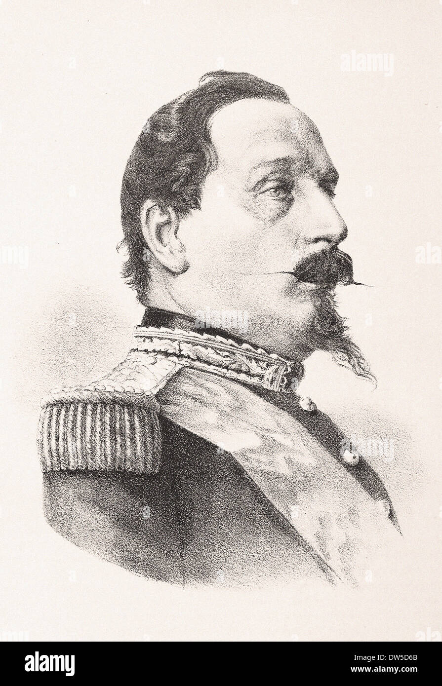 Portrait of Napoléon III - Engraving XIX th century Stock Photo - Alamy