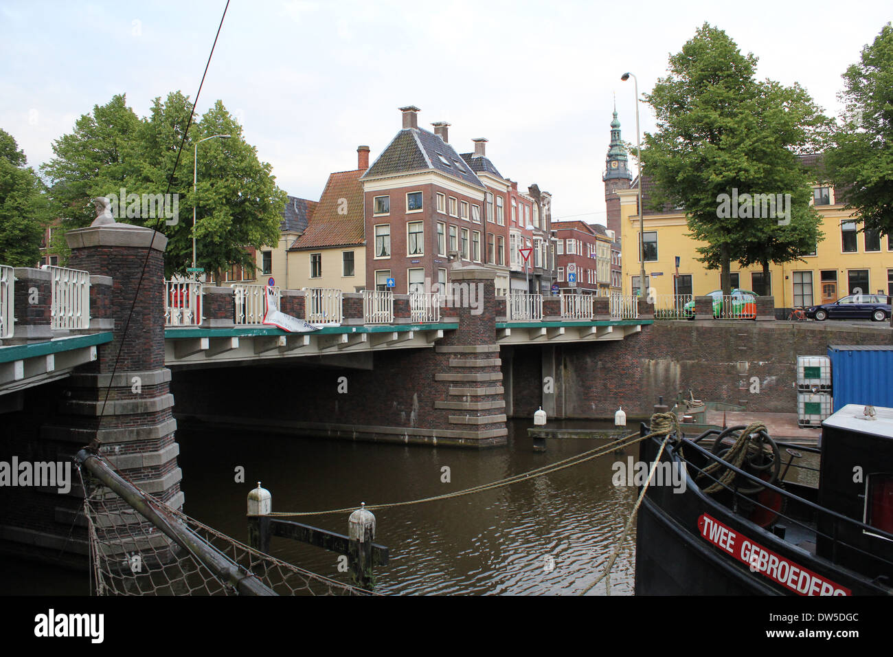 Warehouses and sailing ships along the canals at Noorderhaven (Northern ...