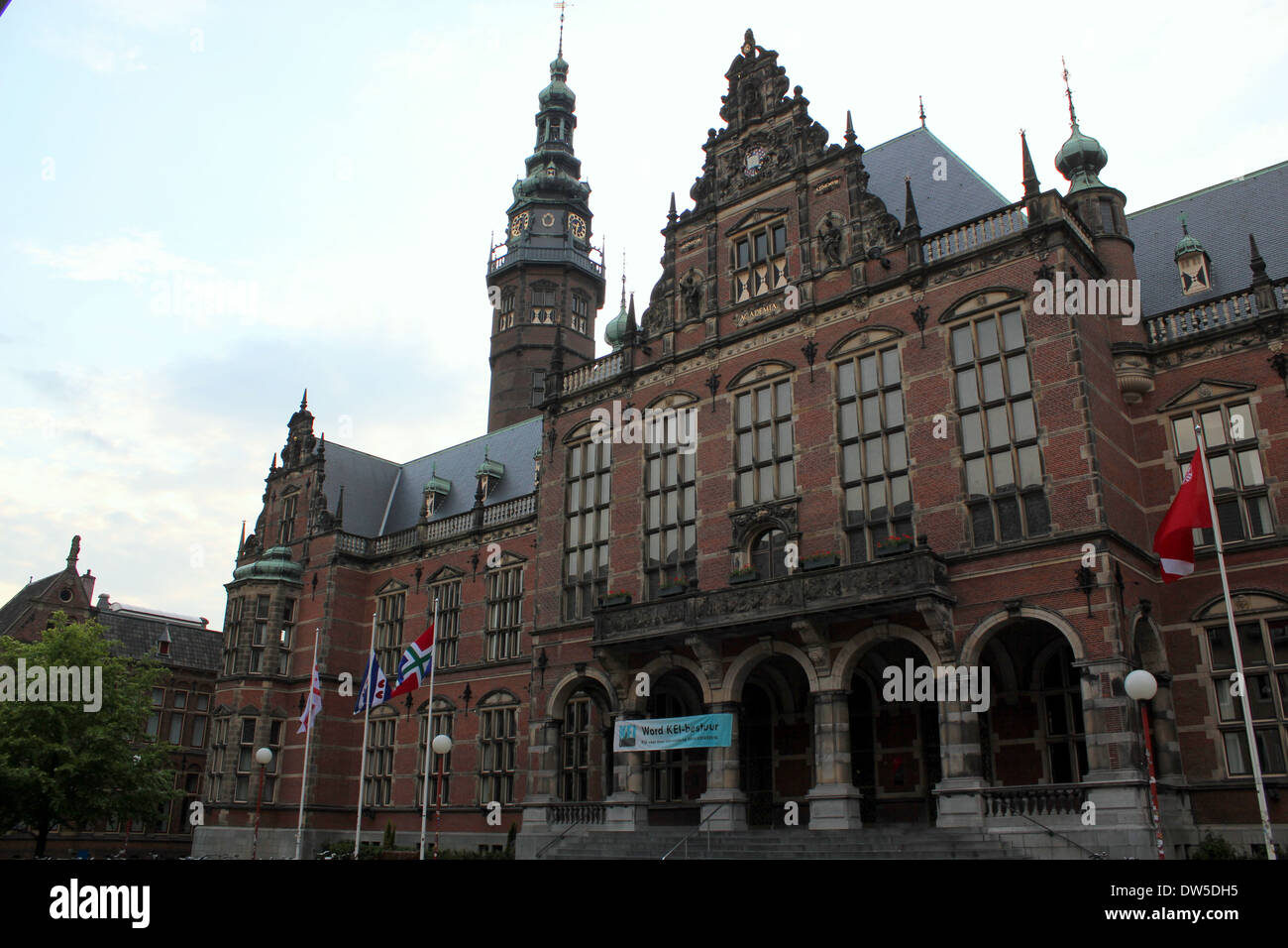 Academy Building, Groningen, The Netherlands, main seat of the Rijksuniversiteit Groningen ...