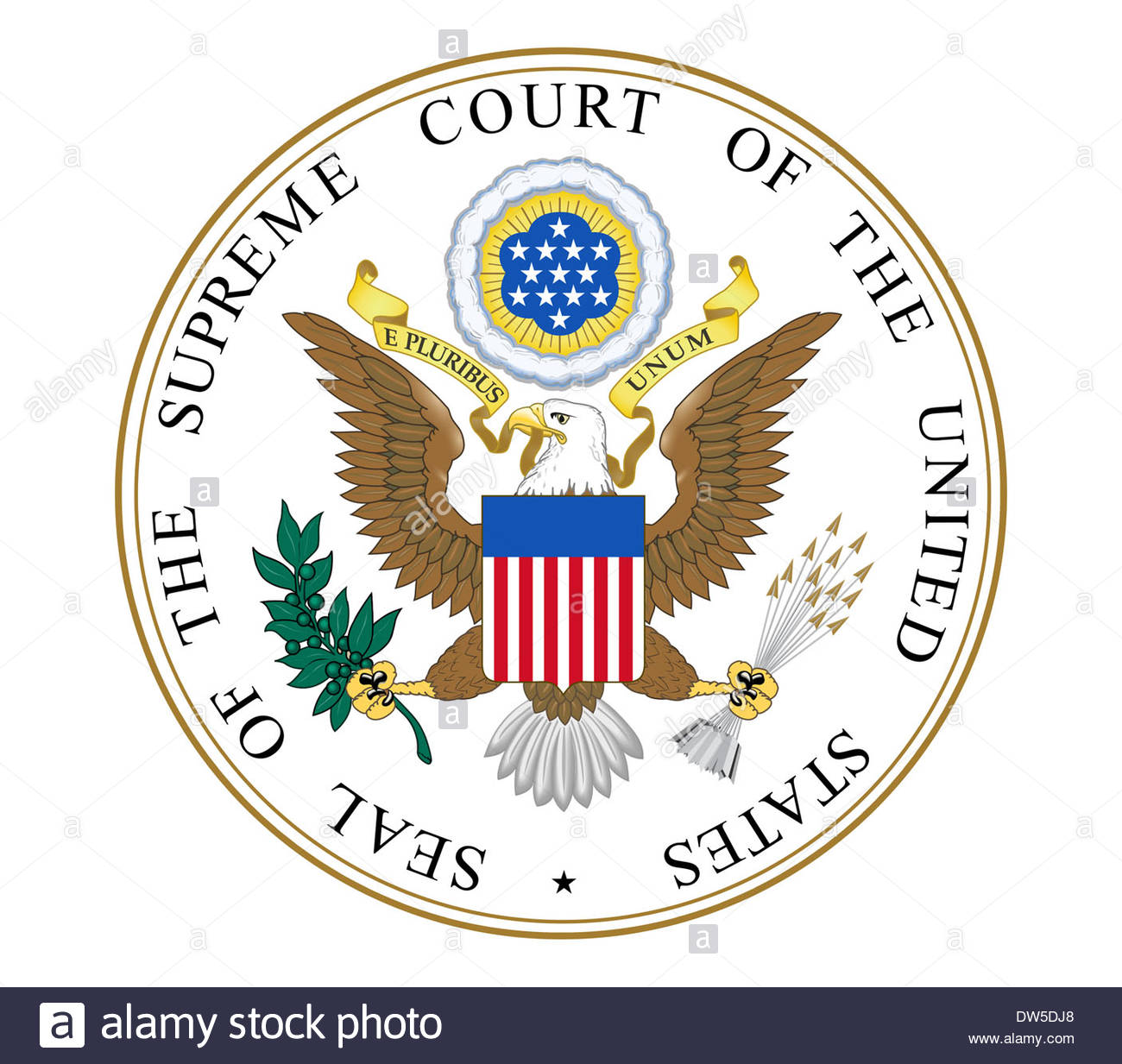 Seal of the United States of America Supreme Court logo icon sign Stock ...