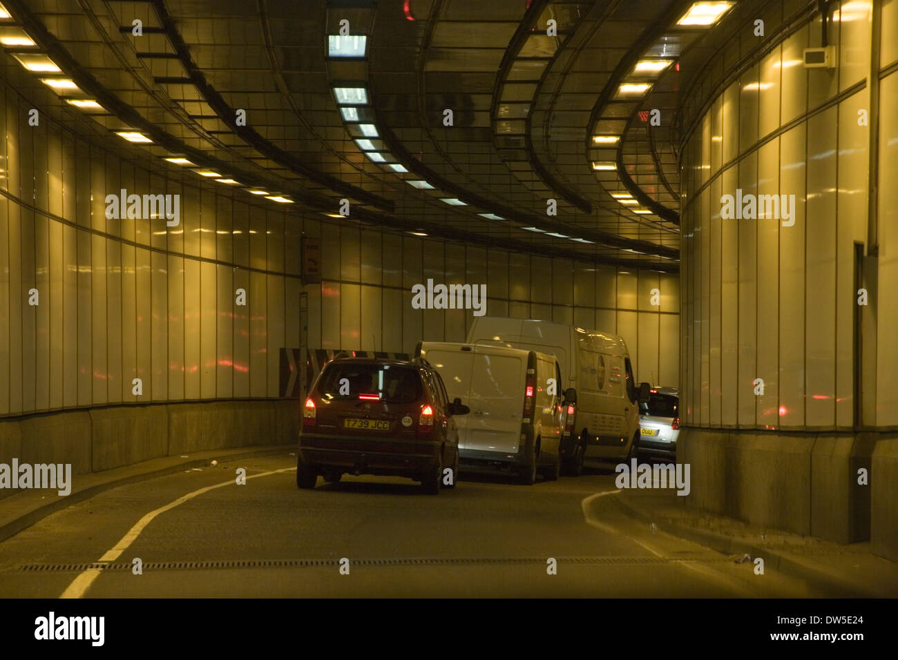 Traffic queue in tunnel under the Strand Holborn Stock Photo - Alamy