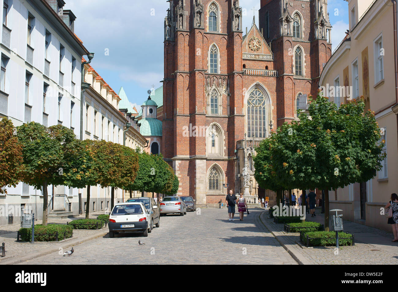 Katedralna street Ostrow Tumski Wroclaw Stock Photo - Alamy