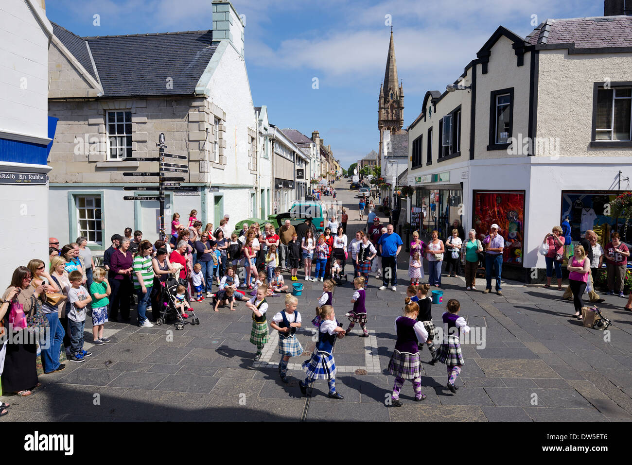 Stornoway, Highland Dancing girls in Stornoway town centre Stock Photo ...