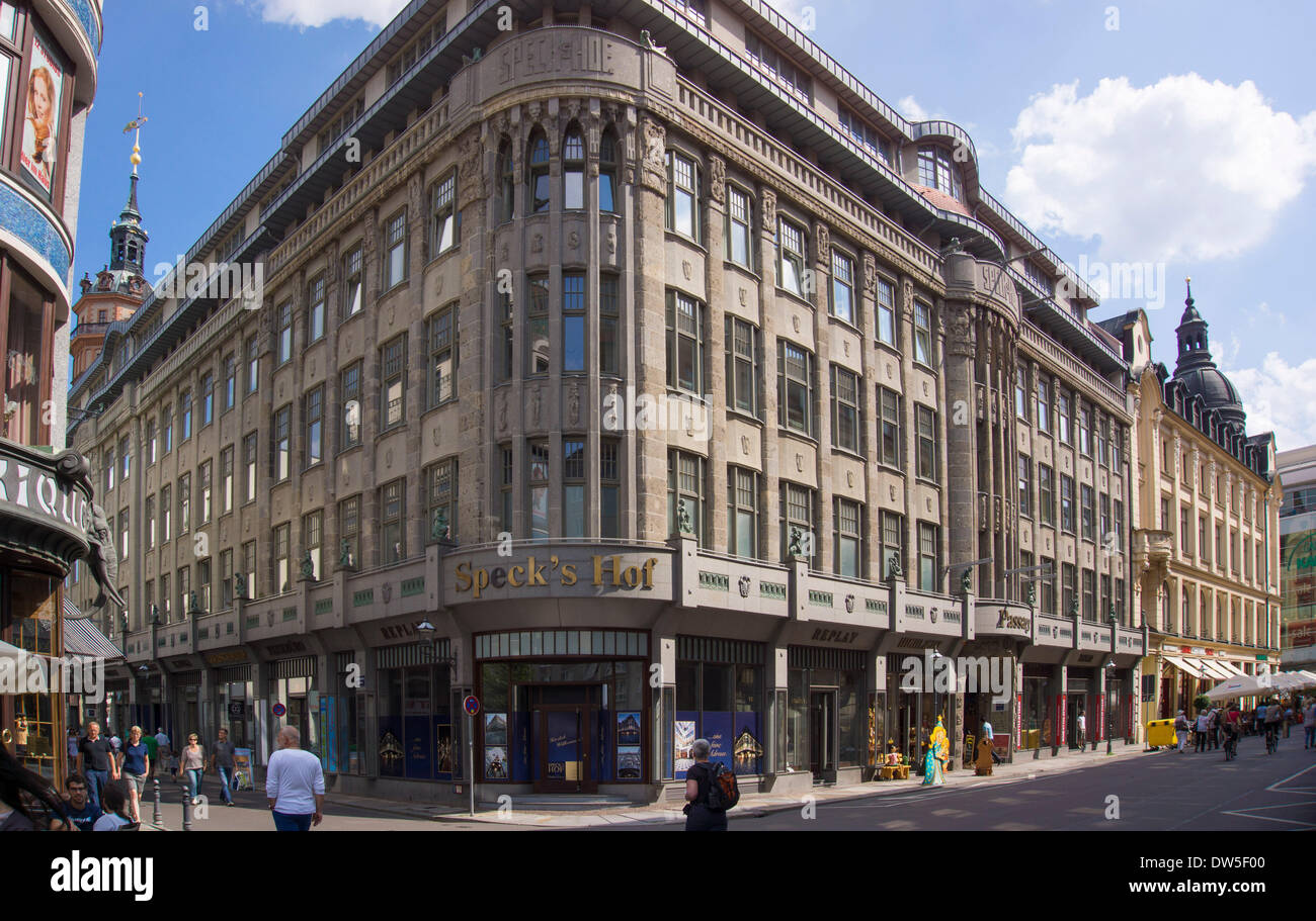 Specks Hof, shopping mall, downtown, Leipzig, Saxony, Germany, Europe ...