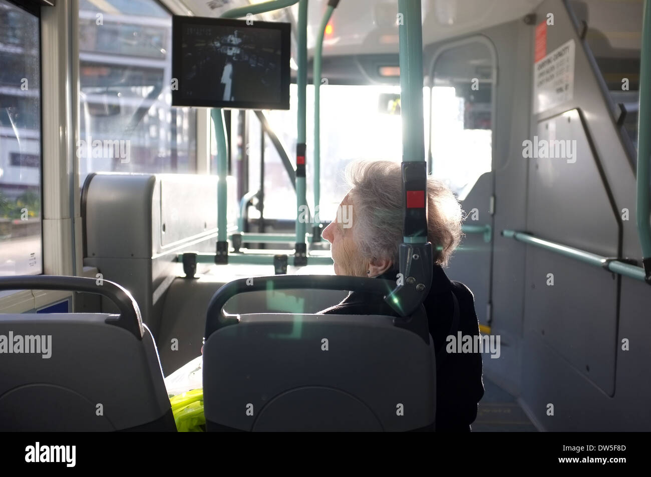 Elderly bus seat hi-res stock photography and images - Alamy