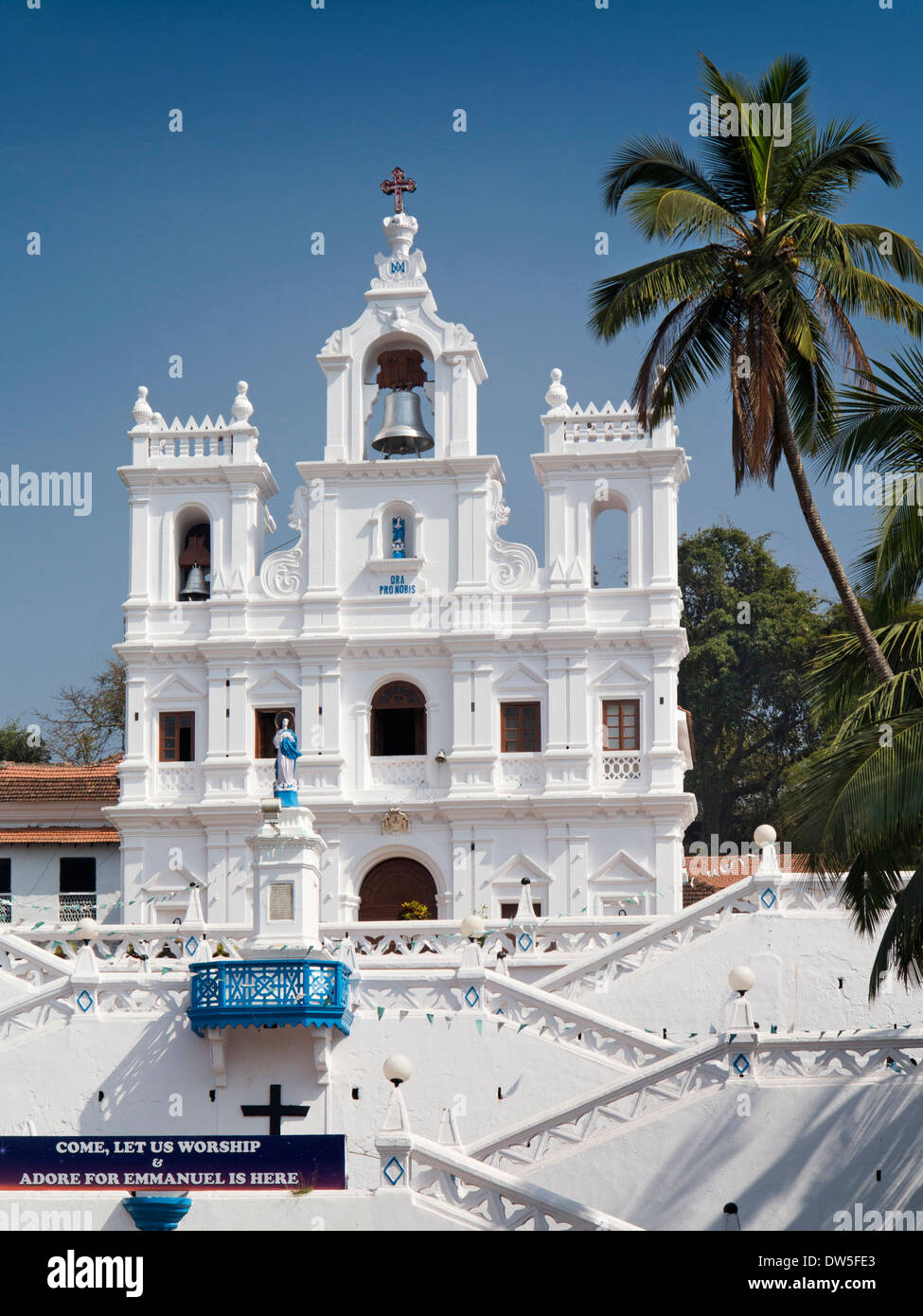 India, Goa, Panjim, town centre, Church of our Lady of the Immaculate ...