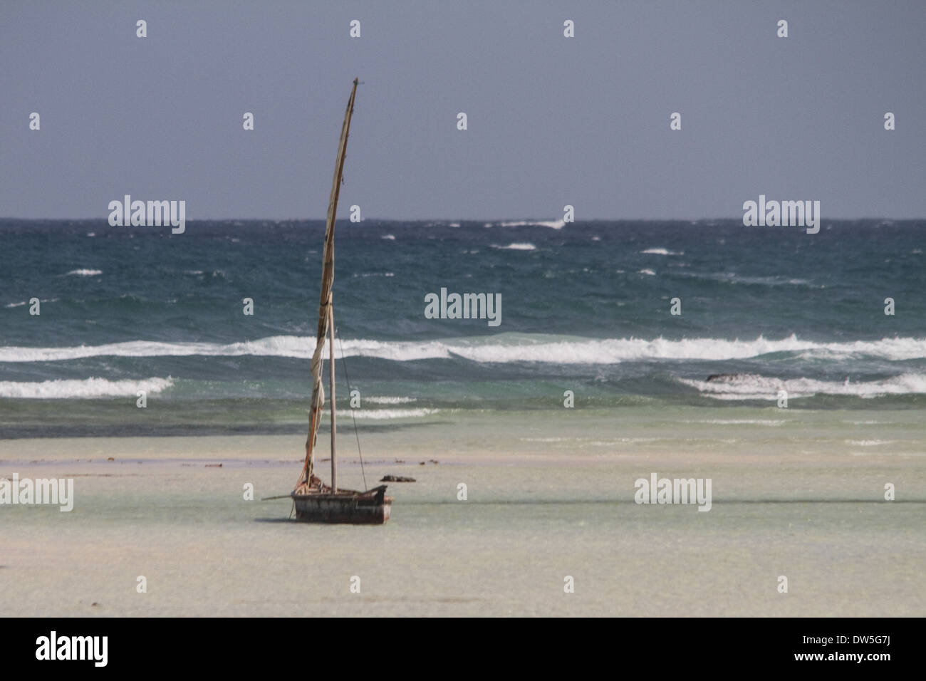 boat on african beach, Watamu, kenya Stock Photo - Alamy