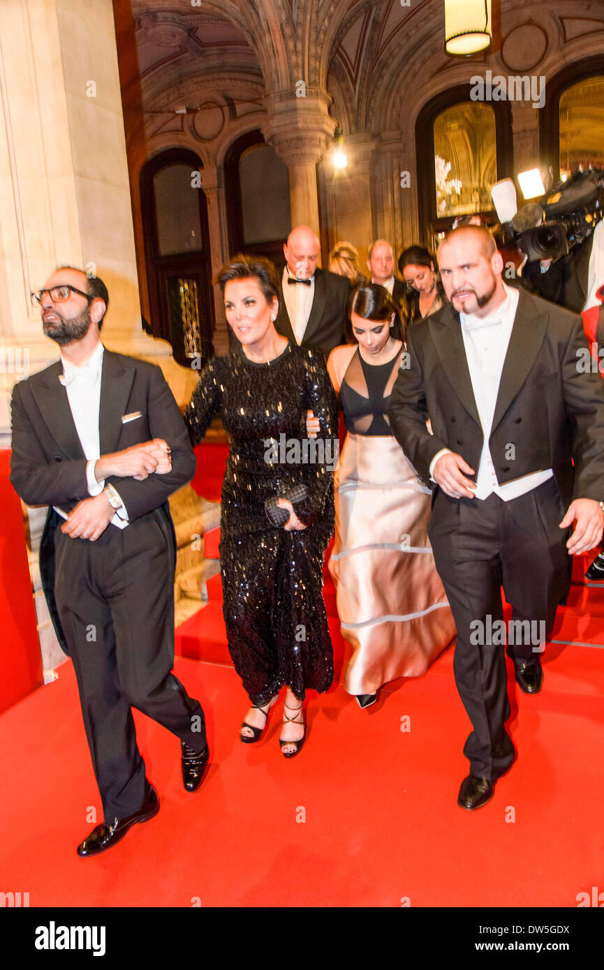 Vienna, Austria. 28th Feb, 2014. Actress Kimberly Kim Kardashian and ...