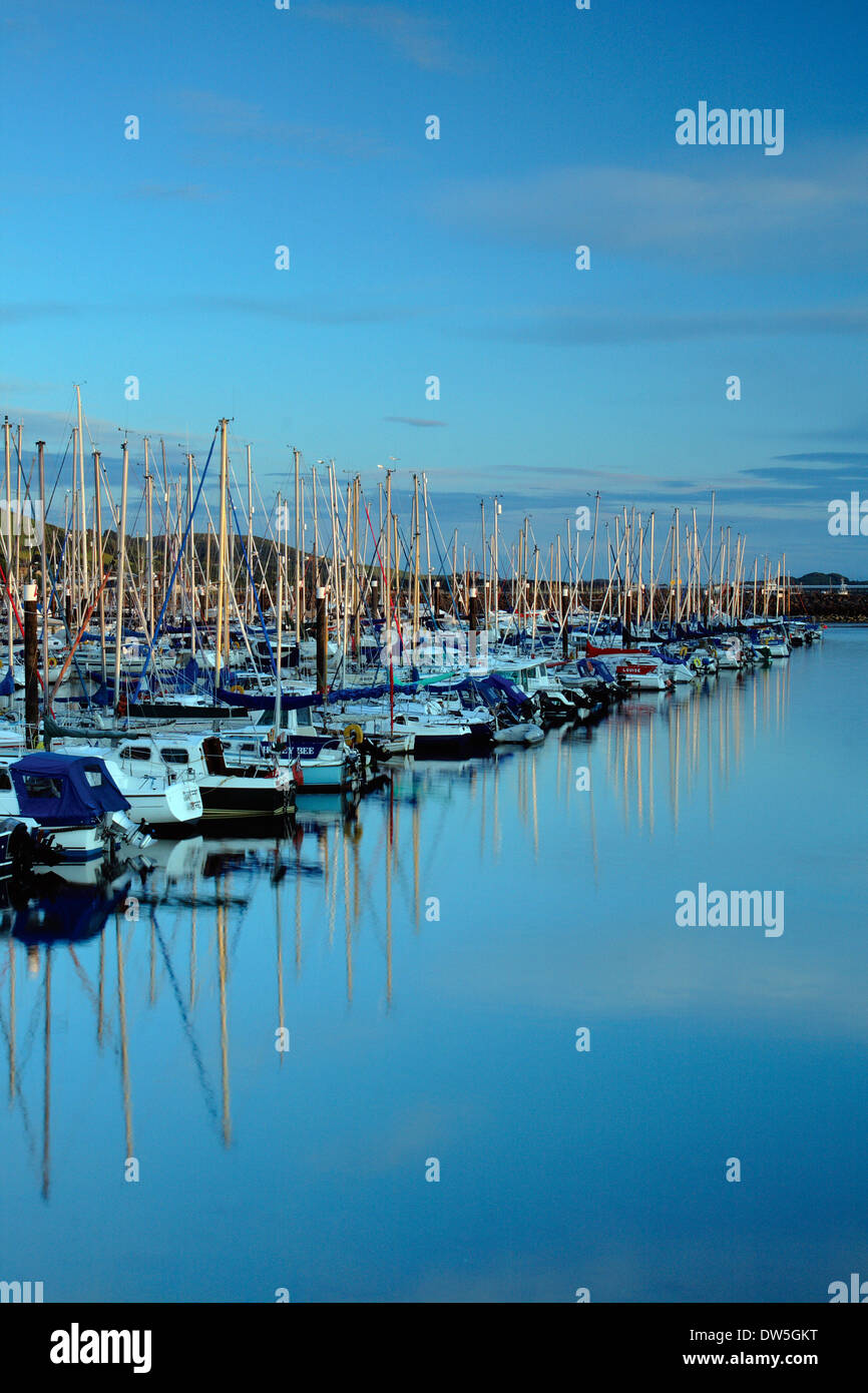 Largs Marina at dusk, Largs, Ayrshire Stock Photo - Alamy