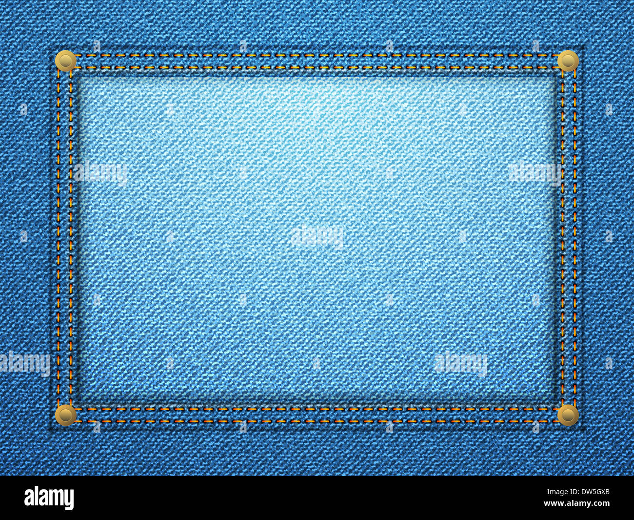 Blue denim frame with copy space. Vector illustration Stock Photo - Alamy