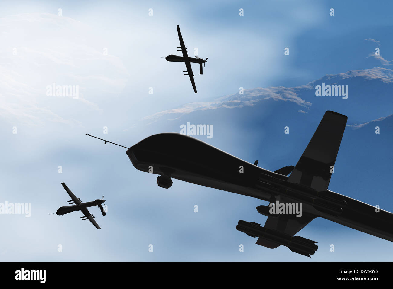 Flying drone 3d model hi-res stock photography and images - Alamy