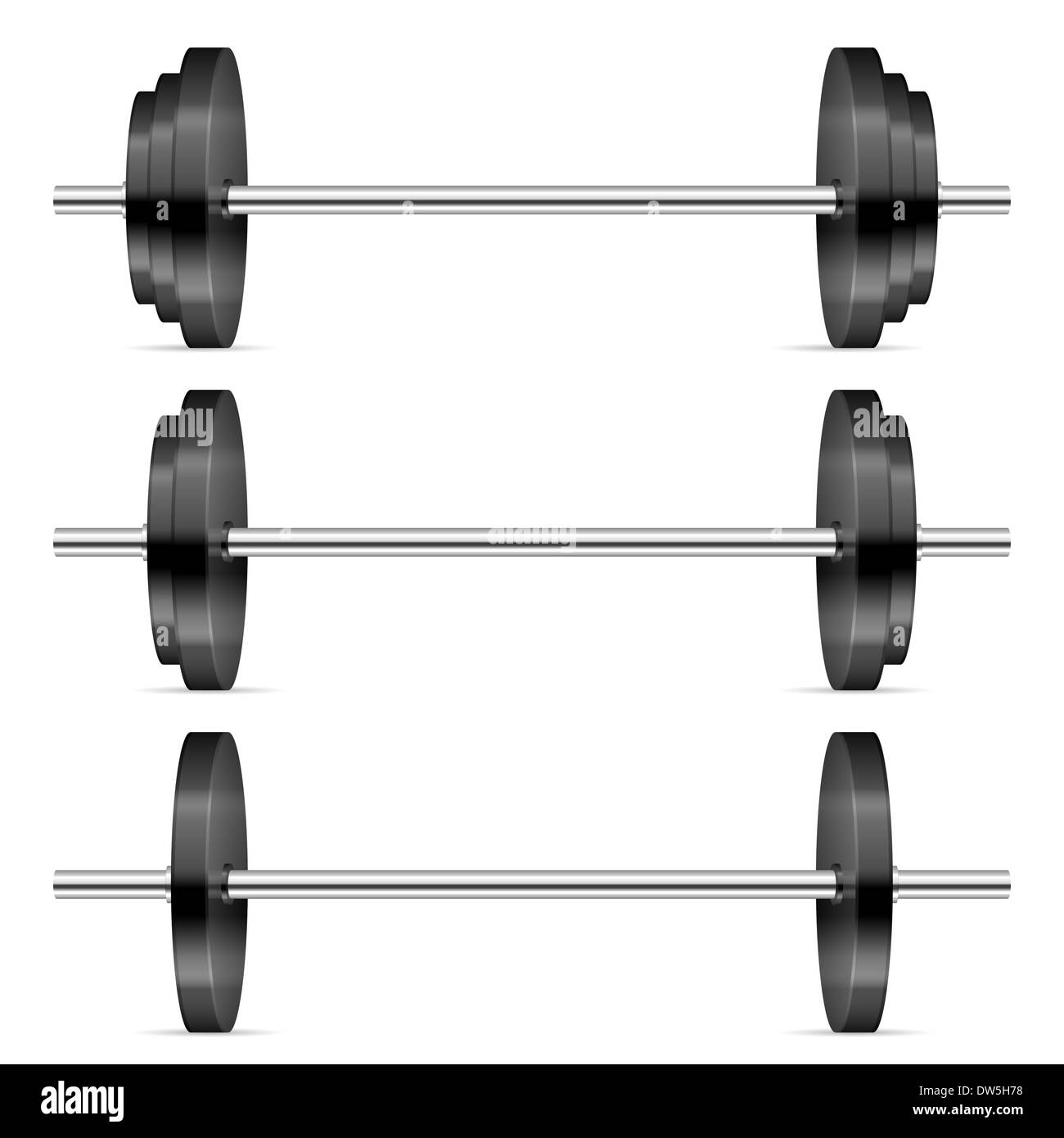 Dumbbells on a white background Stock Photo - Alamy
