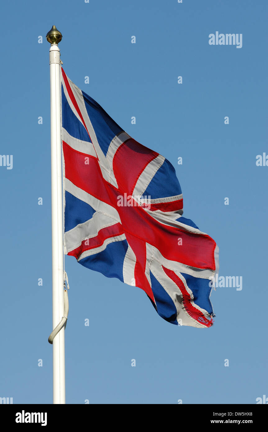 Fluttering union jack hi-res stock photography and images - Alamy