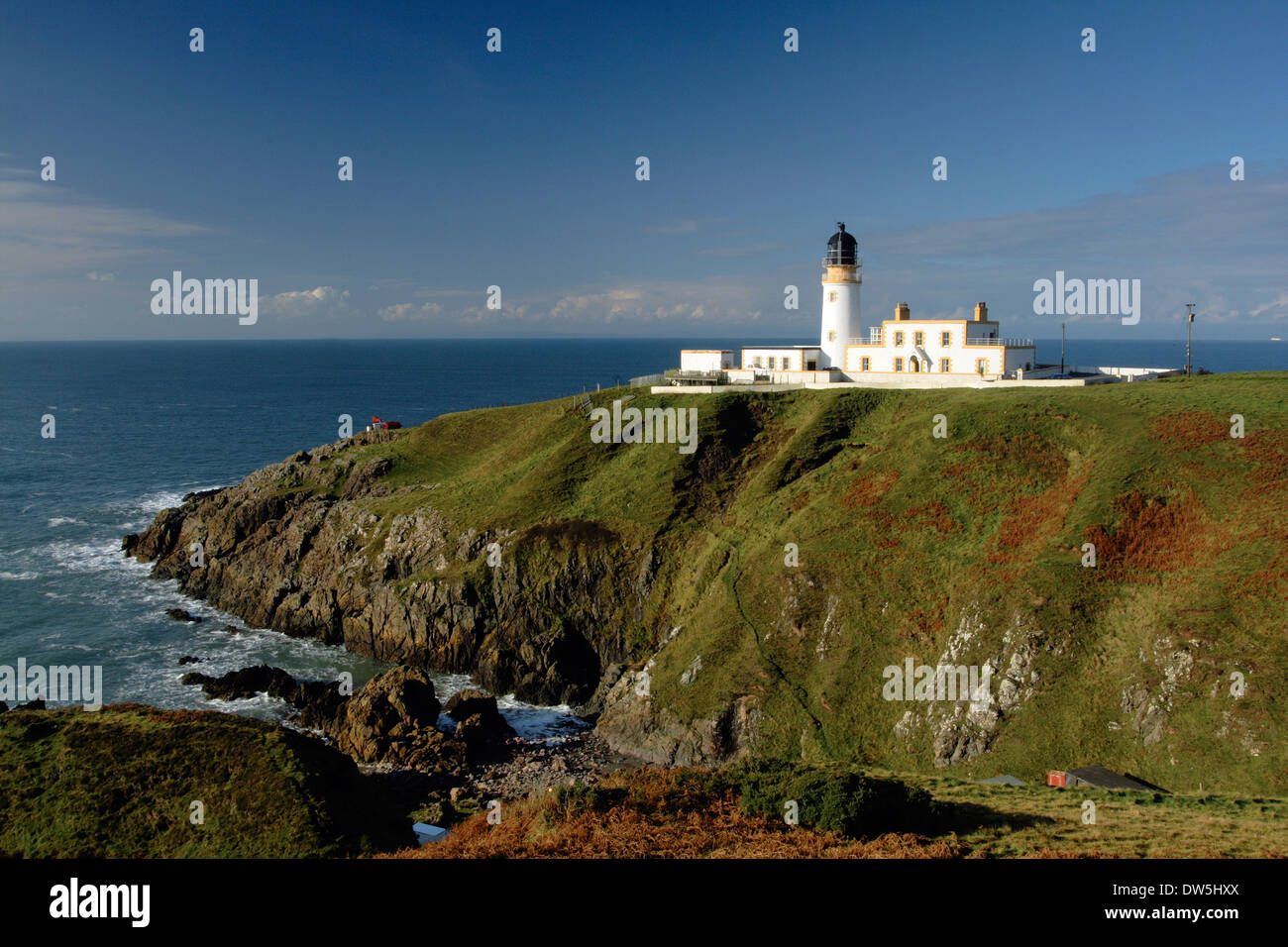 Killantringan Lighthouse near Portpatrick, Dumfries and Galloway Stock ...