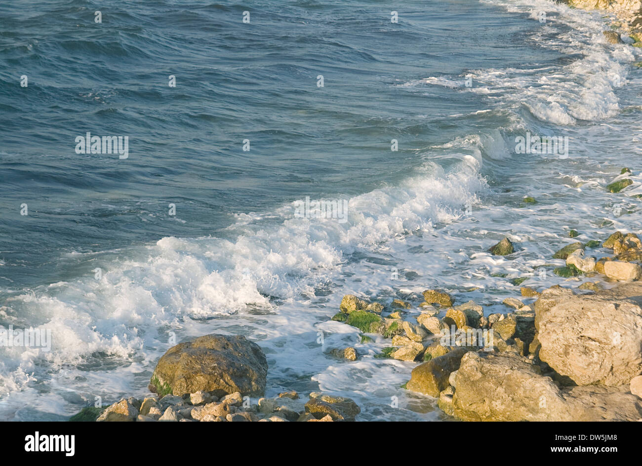 White waves hitting coastline on hi-res stock photography and images ...
