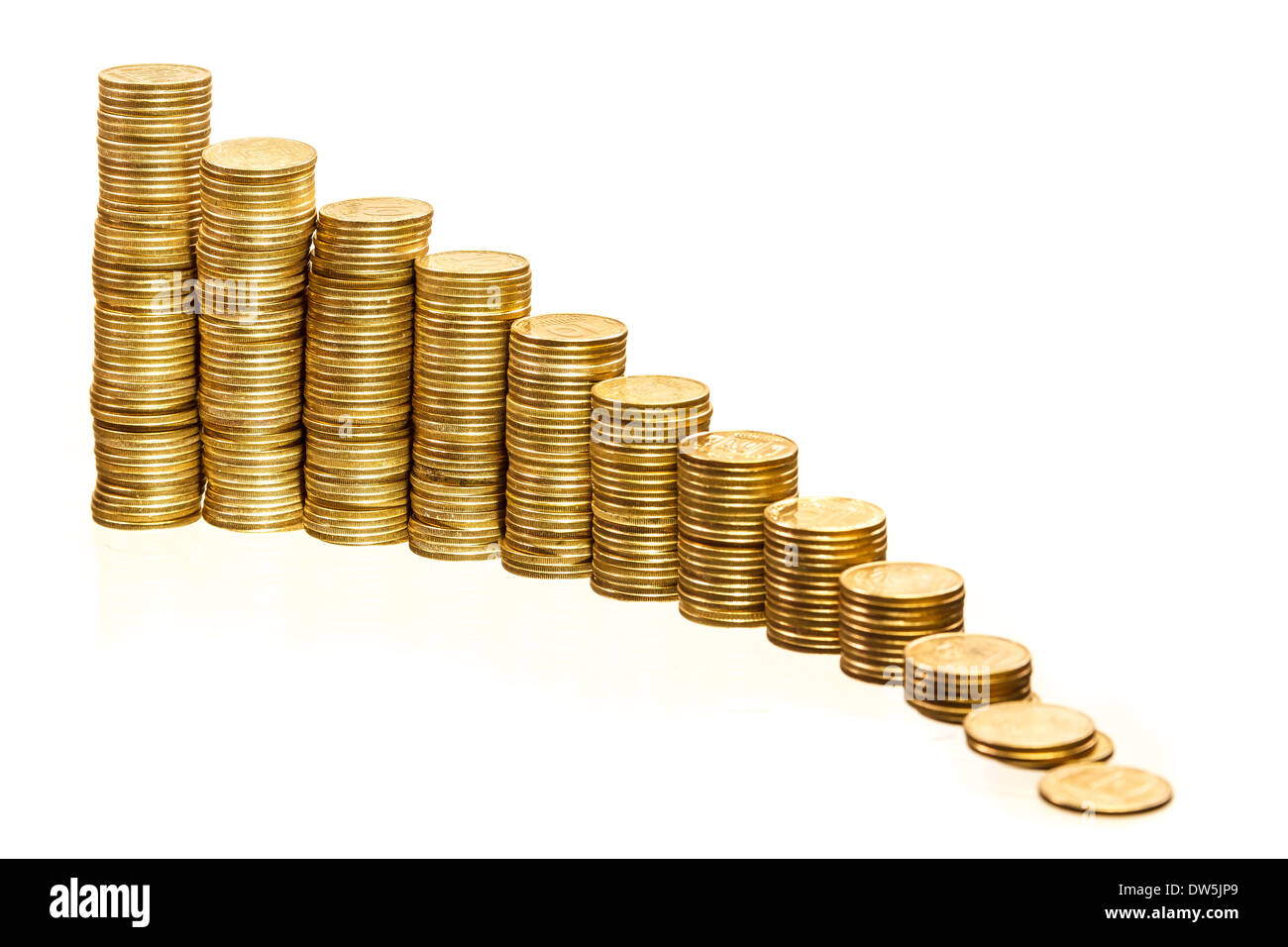 stacks of golden coins Stock Photo - Alamy