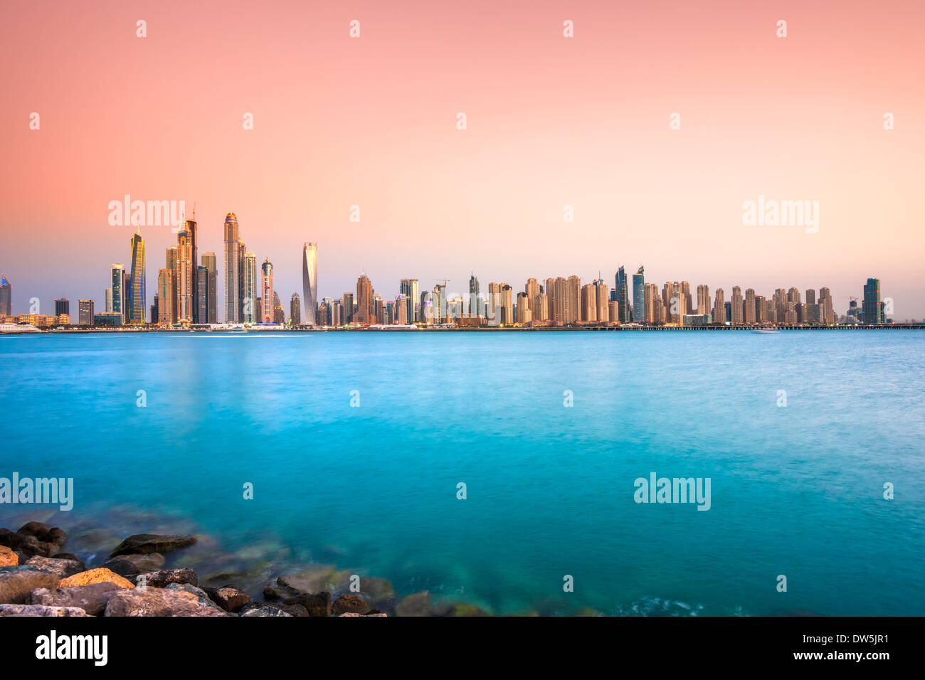 Skyscrapers in Dubai Marina. UAE Stock Photo - Alamy