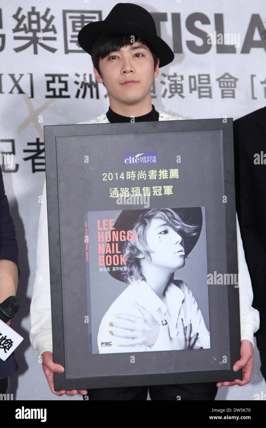 Taipei, Taiwan. 27th Feb, 2014. Korean pop group FTISLAND at press ...