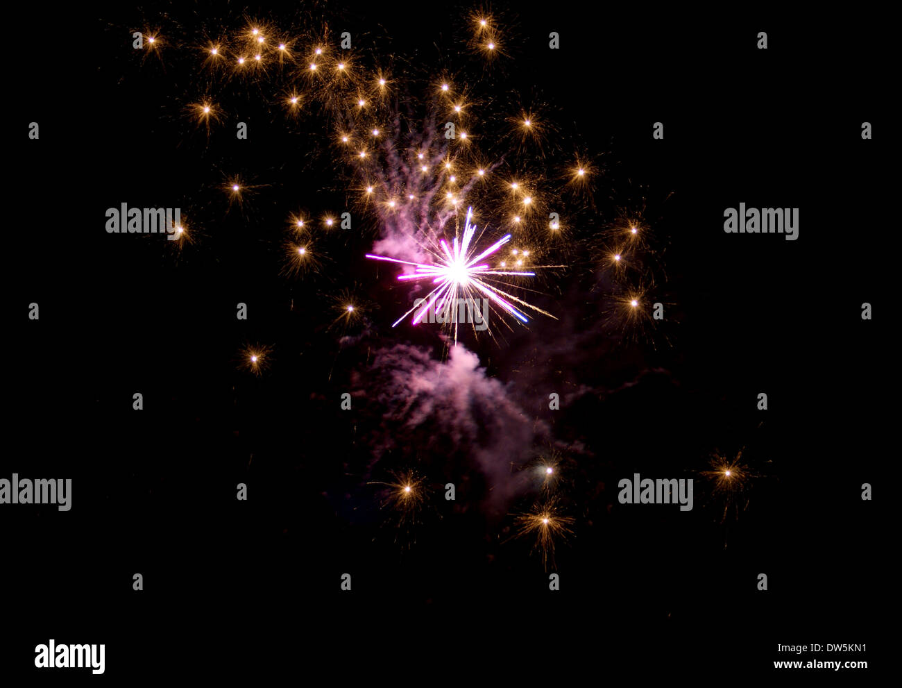 Pink firework hi-res stock photography and images - Alamy