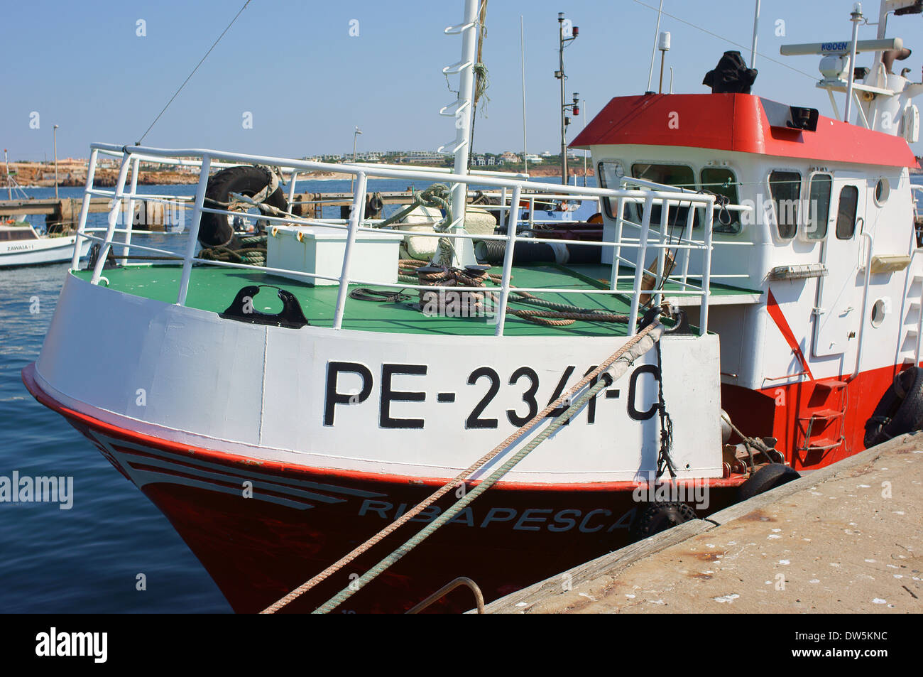 Colorful old fishing boat Sagres Algarve Portugal Stock Photo - Alamy